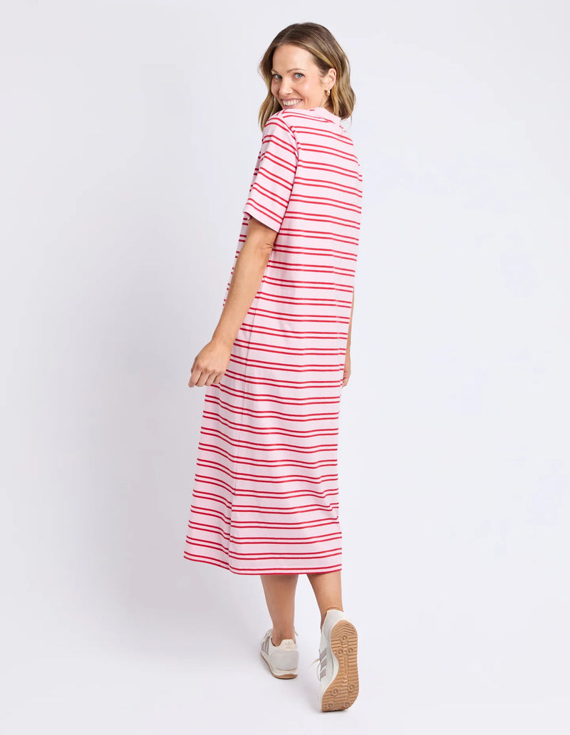 Bon Bon Dress- Red & Pink Stripe – Inky & Moss